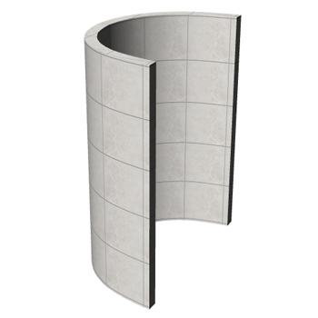 Semi-Circular Wall 01 - Product Details - 3Dream.net